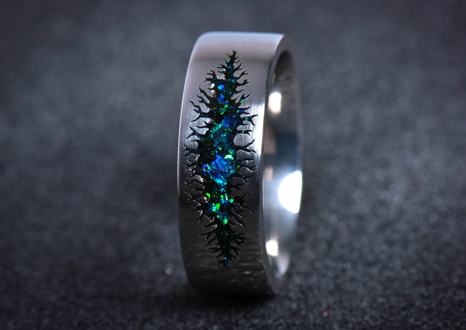 custom cosmic scar ring: Titanium Supernova Keepsake | Sangreal Rings